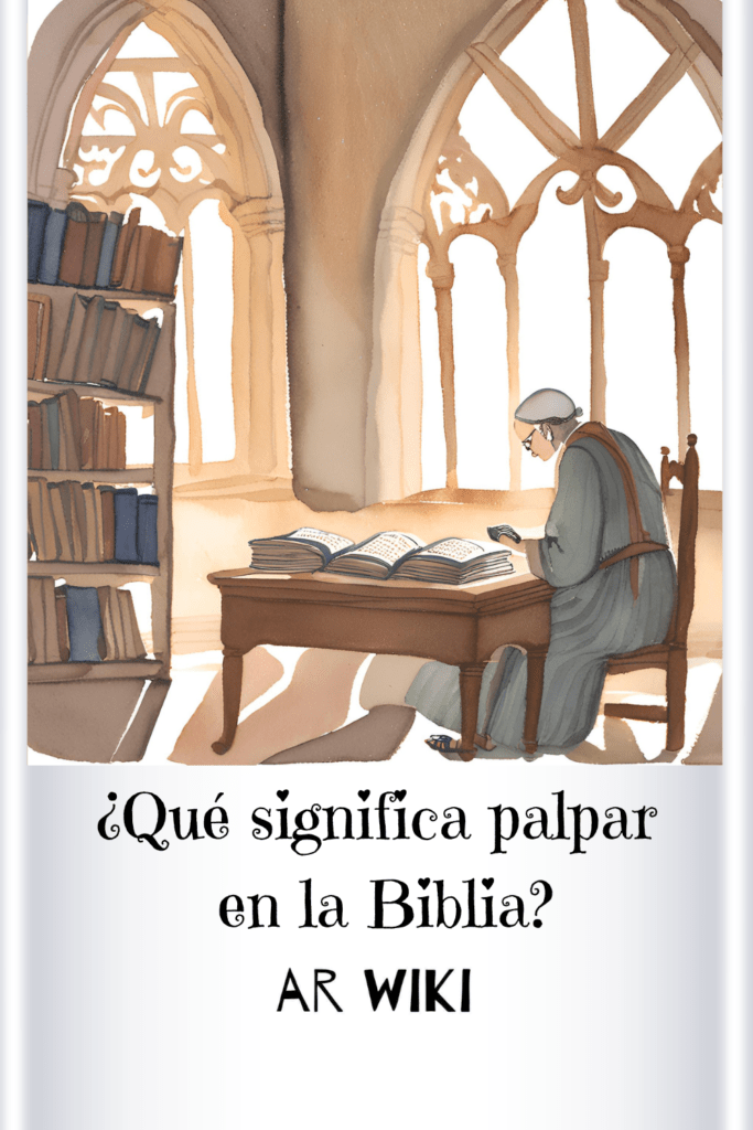 ¿Qué significa palpar en la Biblia?